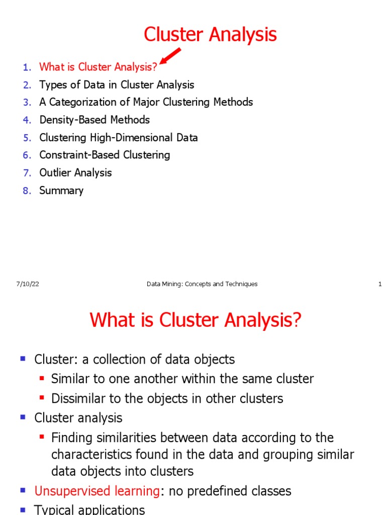 What Is Cluster Analysis? | PDF | Cluster Analysis | Outlier