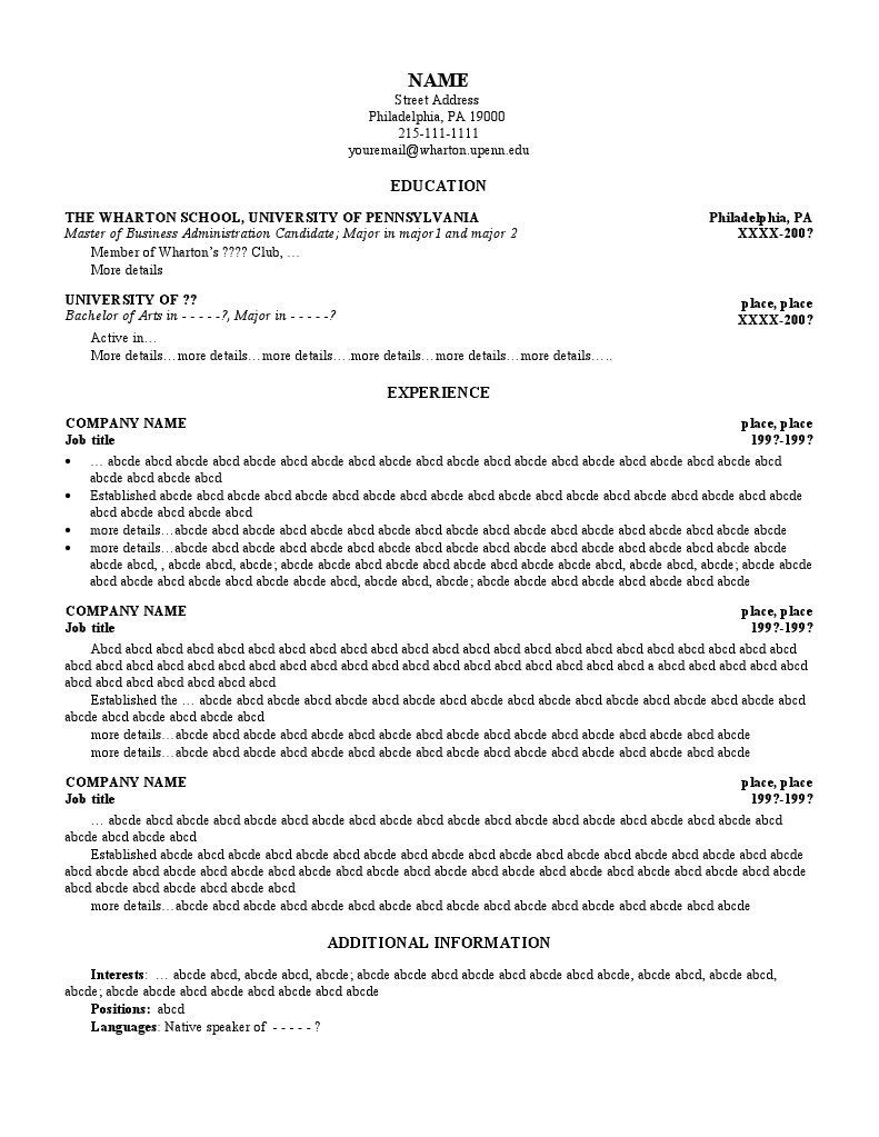 CV Template | PDF