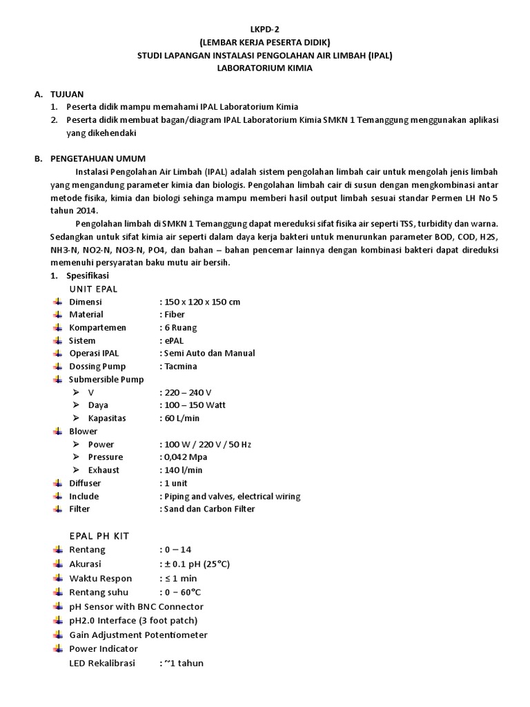 LKPD KD 1. Studi Lapangan IPAL Lab Kimia | PDF
