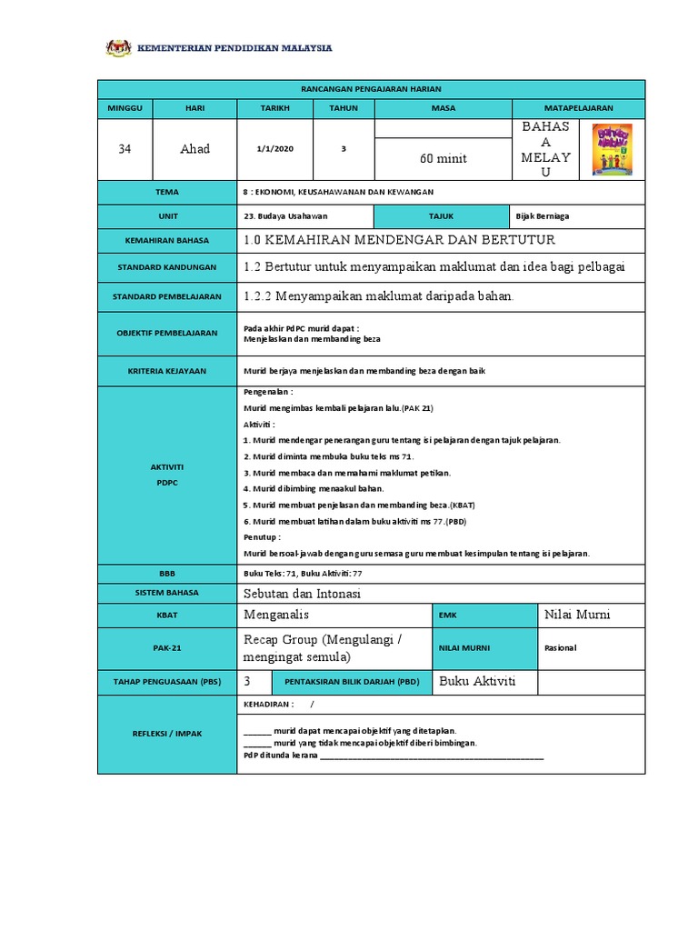 RPH BM THN 3-Unit 23 (M34) - 3B | PDF