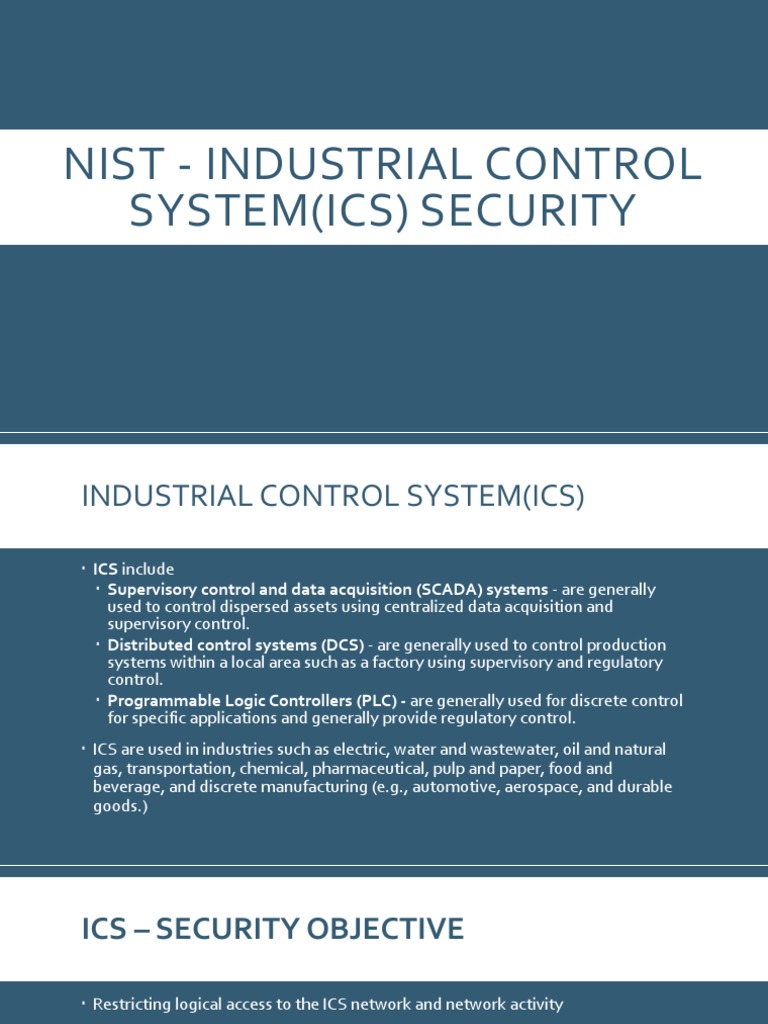 Nist - Industrial Control System (Ics) Security | PDF | Firewall (Computing) | Computer Network