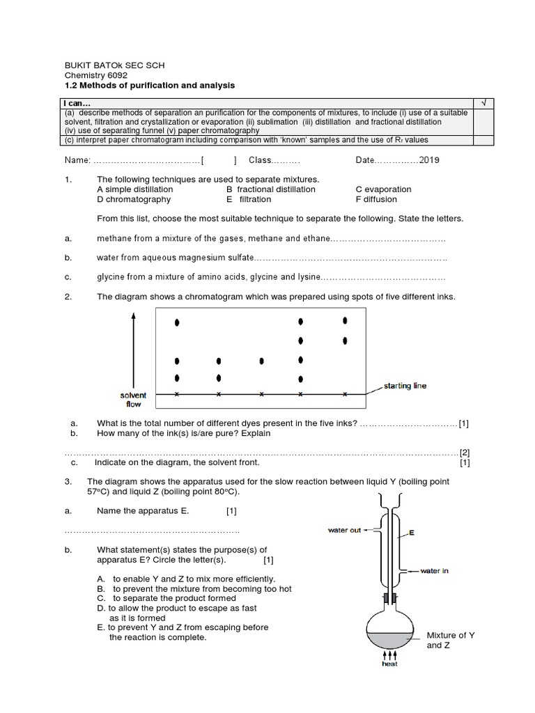 2020 Separation Tech I Q | PDF | Distillation | Chromatography 2020 Separation Tech I Q | PDF | Distillation | Chromatography