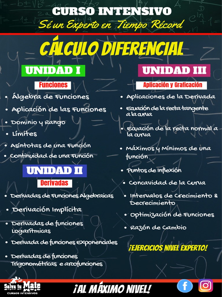 Temario - Cálculo Diferencial e Integral | PDF
