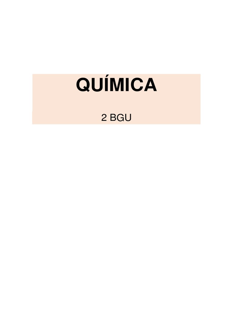 2 Bgu Quimica Tarea1 Pdf Mole Unidad Estequiometría