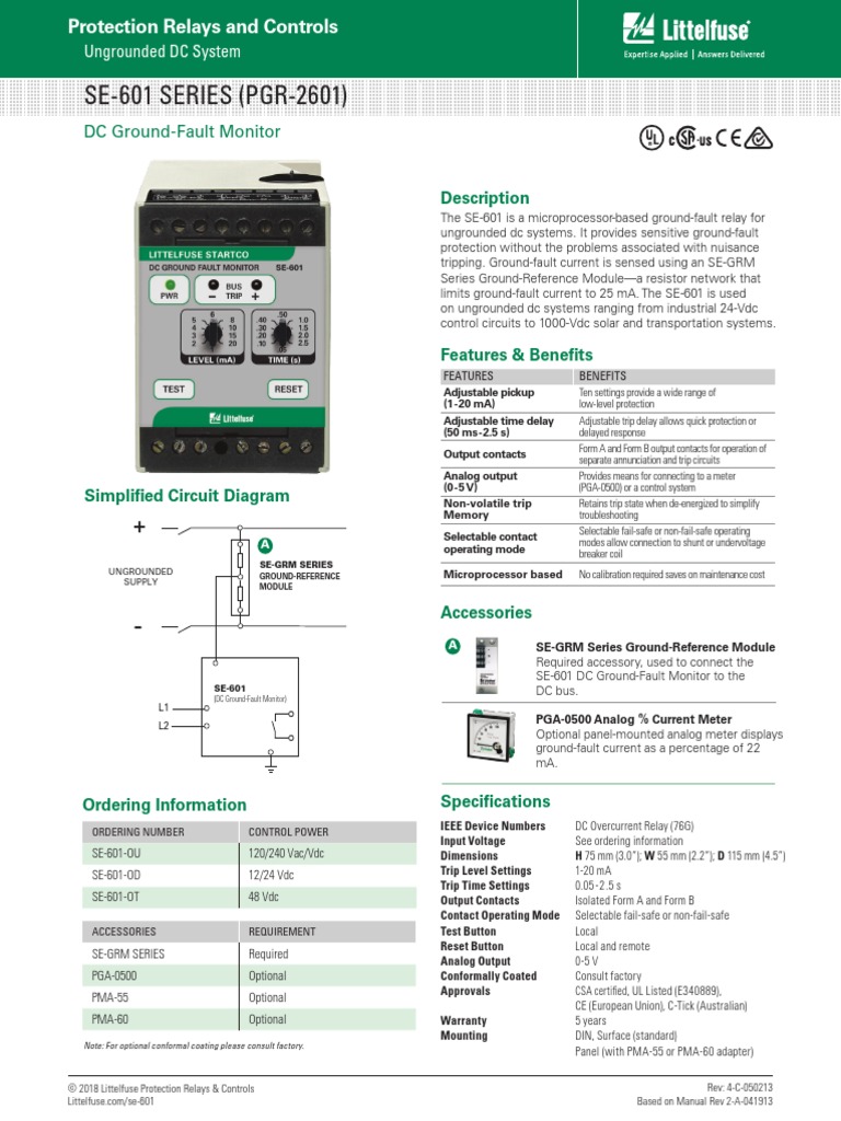 Ground Faulty Monitor Relay | PDF | Relay | Electrical Components