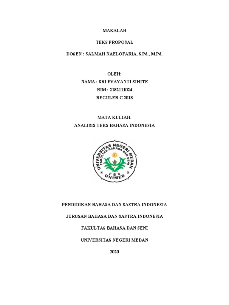 Makalah Teks Proposal | PDF | Karier & Perkembangan