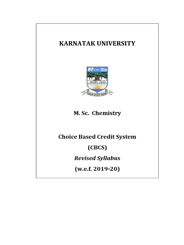 KUD M.Sc. Chemistry Syllabus 2019-20 | PDF | Chromatography | High ...