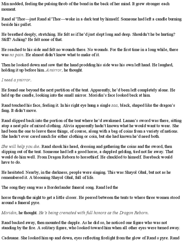 A Memory of Light - Robert Jordan - 821 | PDF