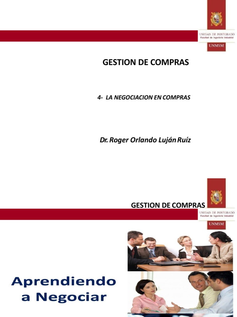 4 - La Negociacion en Compras | PDF | Negociación | Business