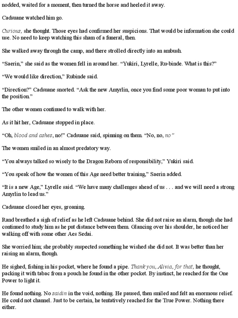 A Memory of Light - Robert Jordan - 822 | PDF