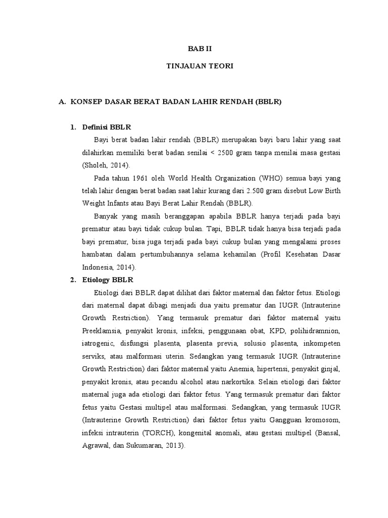 Bab 2 Konsep BBLR | PDF