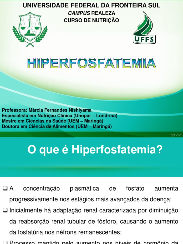 Hiperfosfatemia | PDF | Cálcio | Fósforo