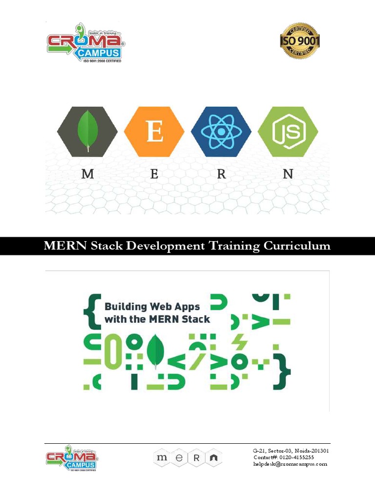 Croma Campus - MERN Stack Training Curriculum | PDF | Java Script | Mongo Db