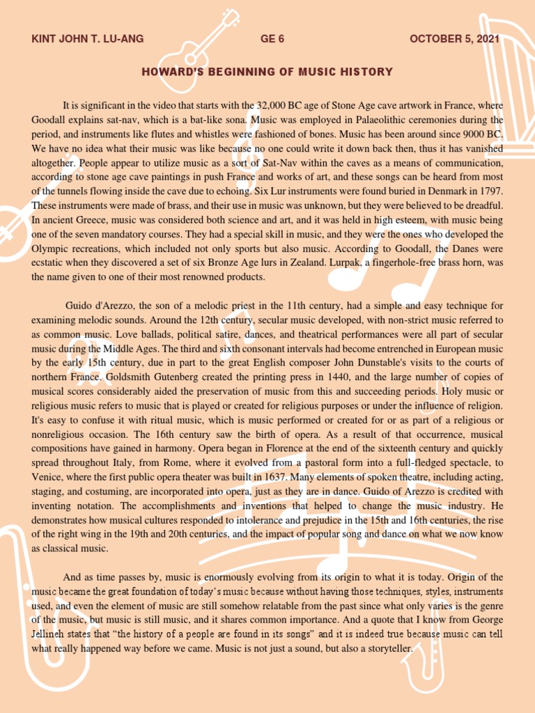 Evolution of Music History Explained | PDF | Opera | Dances