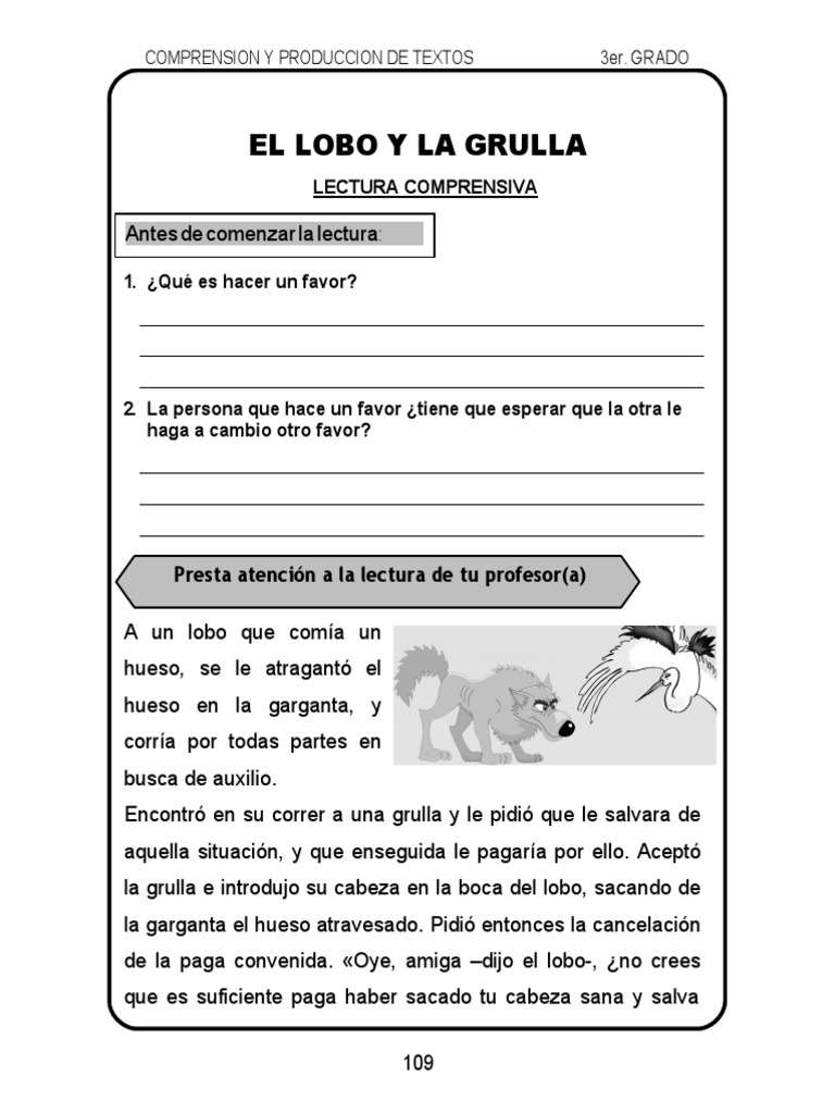 El Lobo Y La Grulla Pdf