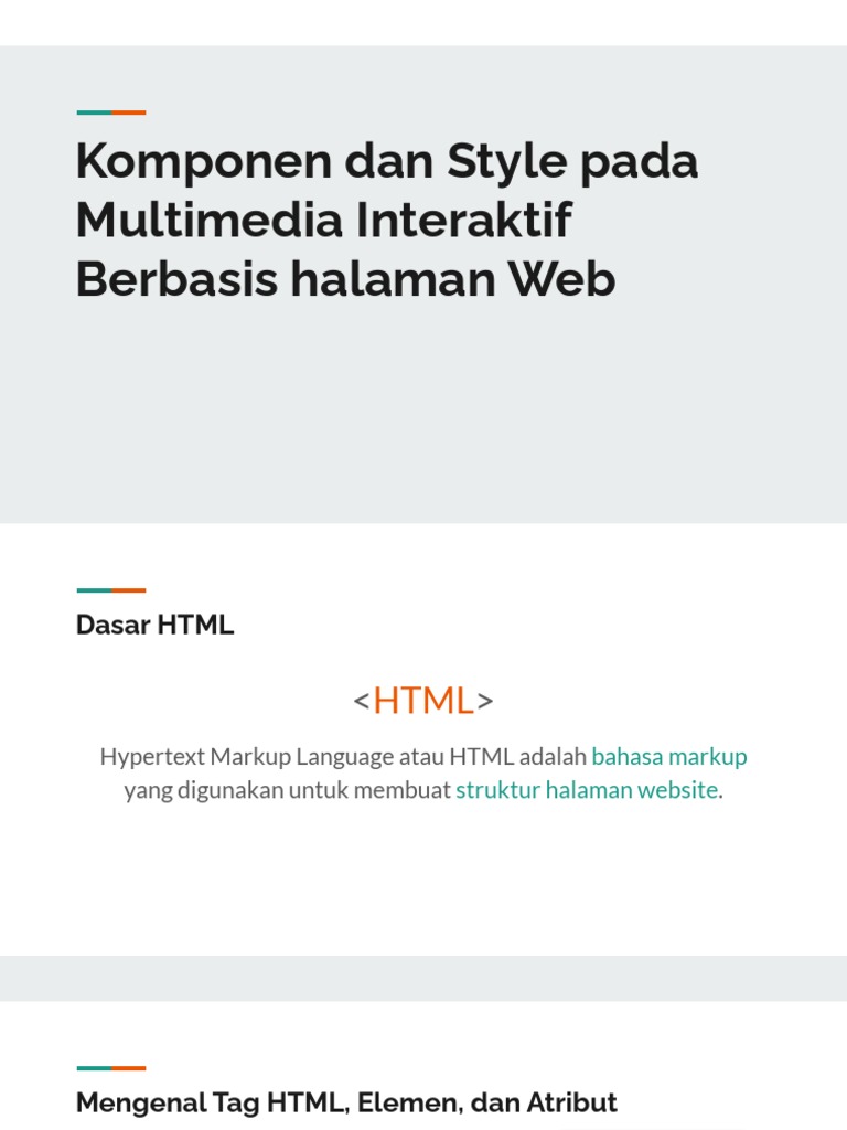 Panduan Dasar HTML Interaktif | PDF | Komputer