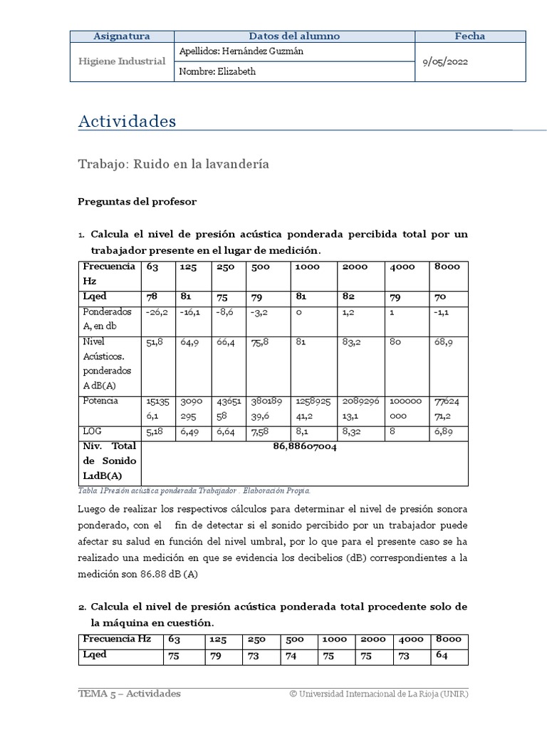 Msig006 t5 Act | PDF | Decibel | Sonido