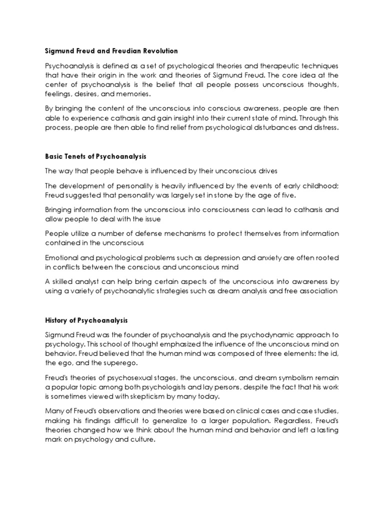 Sigmund-Freud-and-Freudian-Revolution | PDF | Psychoanalysis | Id