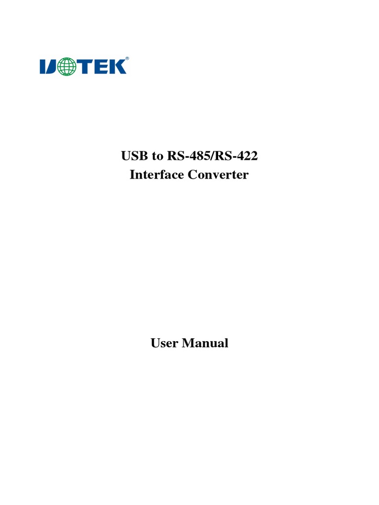 USB To RS-485/RS-422 Interface Converter | PDF | Duplex ...