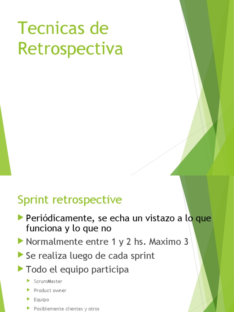 Tecnicas de Retrospectiva | PDF | Scrum (desarrollo de software ...