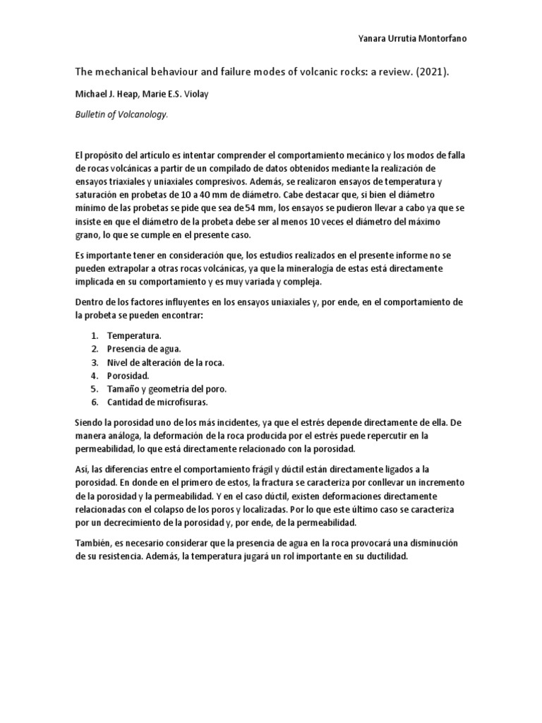 The Mechanical Behaviour and Failure Modes of Volcanic Rocks | Download ... The Mechanical Behaviour and Failure Modes of Volcanic Rocks | Download ...