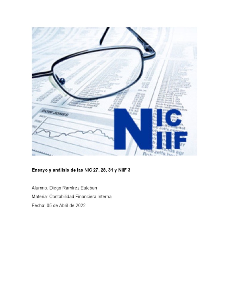 Ensayo y Análisis de Las NIC 27 28 31 y NIIF 3 | PDF | normas ...