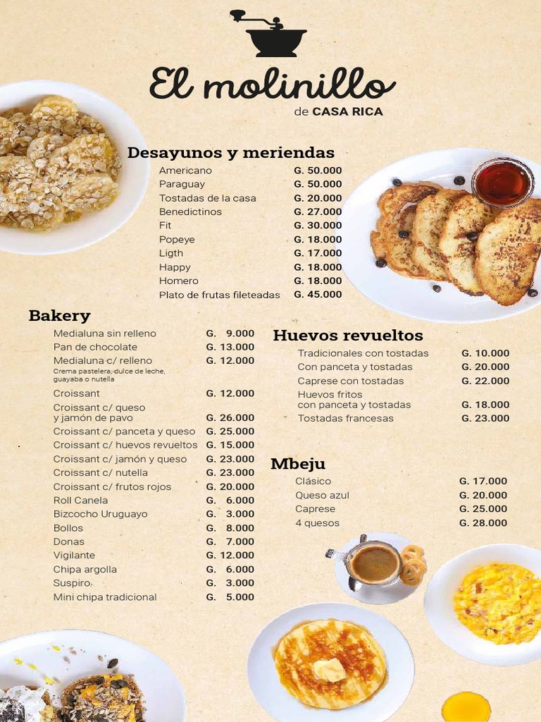 Menú Molinillo 2021 | PDF | ensalada | Salsa