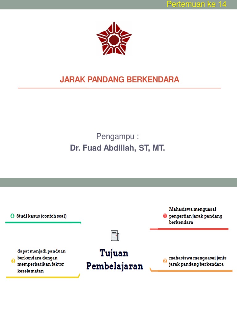 Pert Ke 14 Jarak Pandang Mendahului | PDF