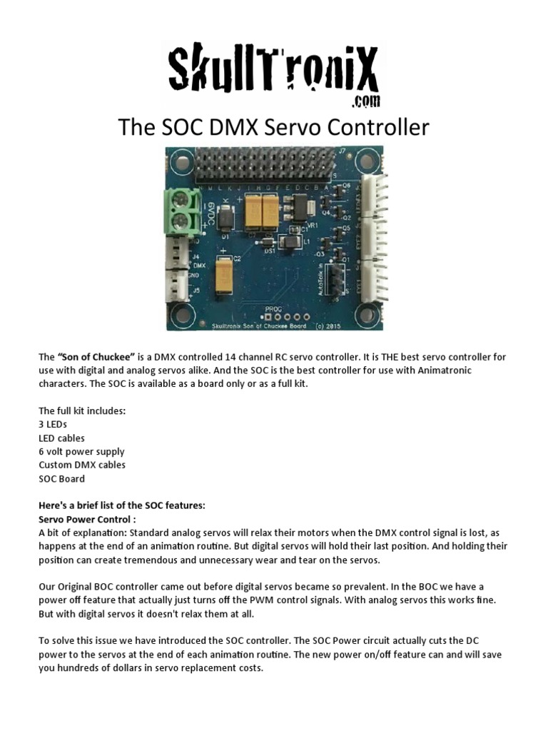 The SOC DMX Servo Controller | PDF | Rgb Color Model | Servomechanism
