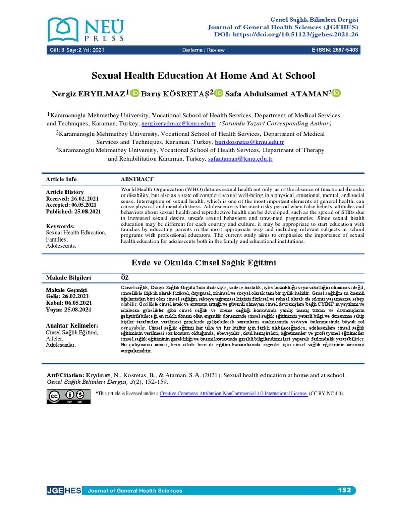 Sexual Health Education at Home and at School | PDF | Sex Education ...