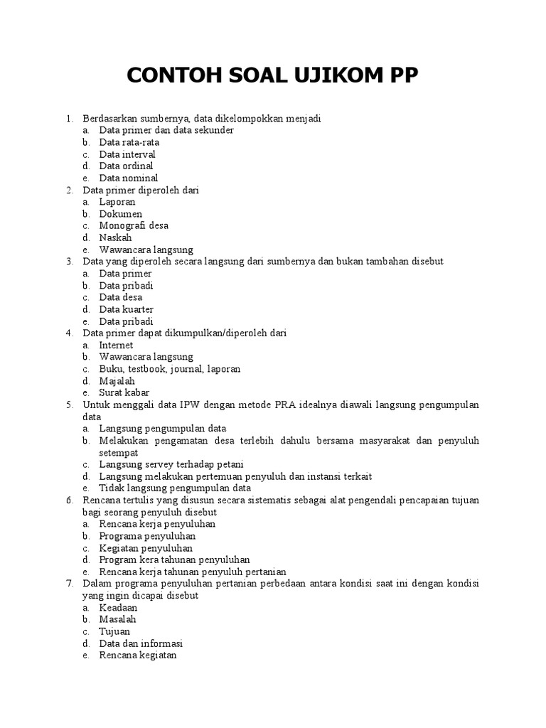 Contoh Soal Gabungan | PDF