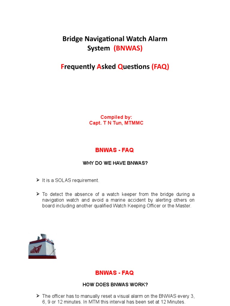 Understanding Bridge Navigational Watch Alarm Systems: A Guide to BNWAS ...