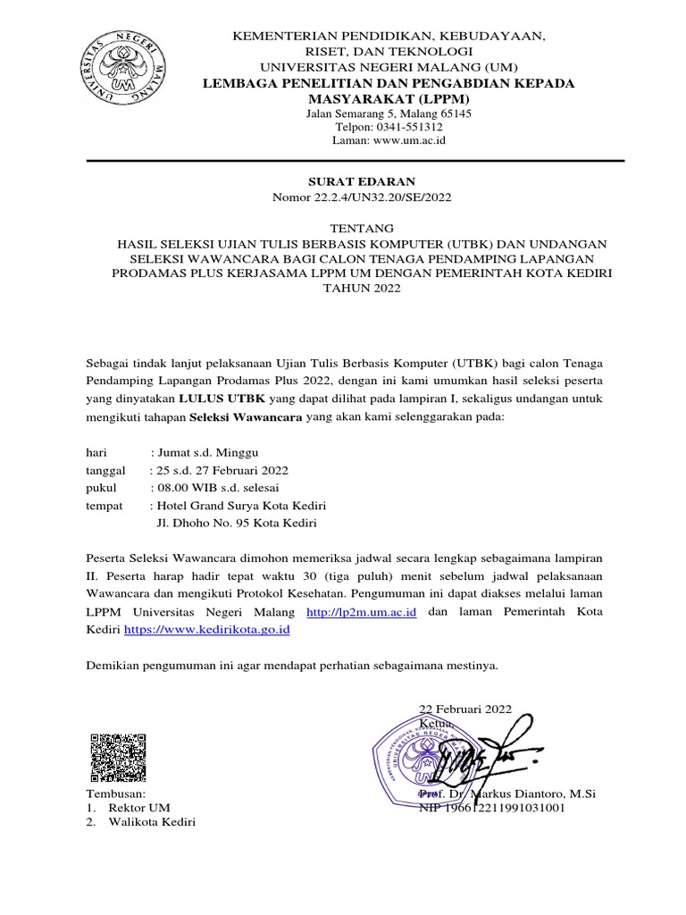 SE Hasil UTBK | PDF