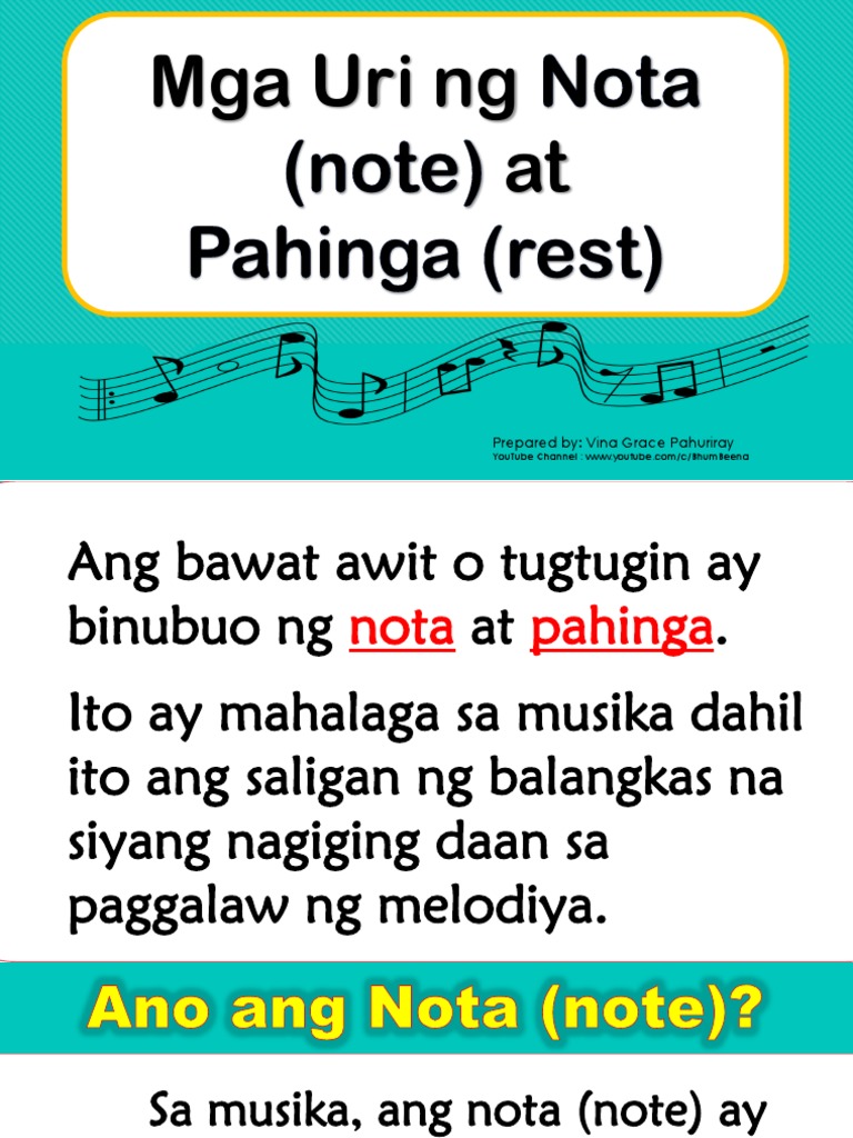 Pagkilala Sa Nota at Pahinga | PDF