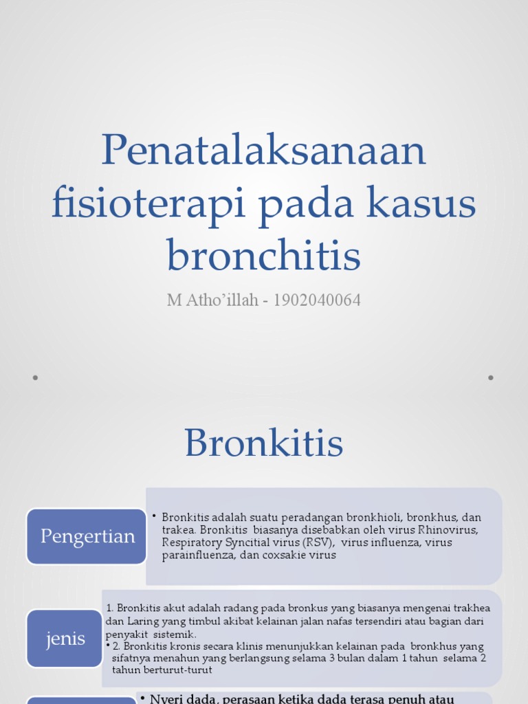 Fisioterapi untuk Bronkitis: Panduan Lengkap | PDF