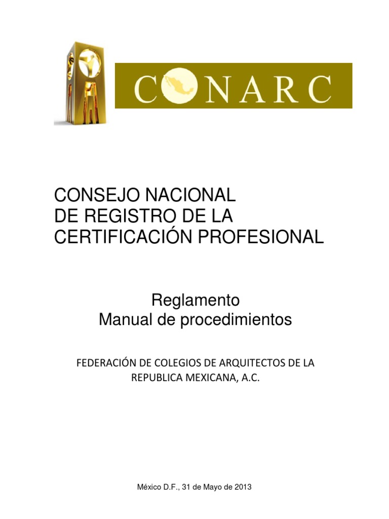 Documento Conarc | PDF | Arquitecto | México
