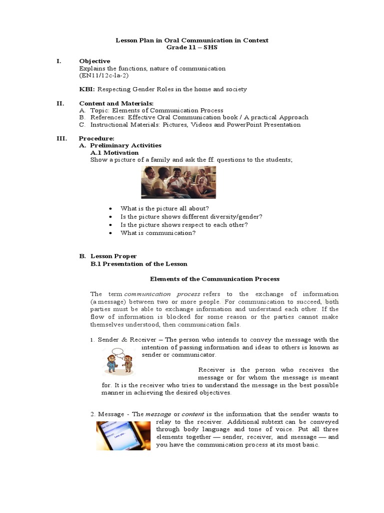 Oral Communication in A Context | PDF | Communication | Psychology