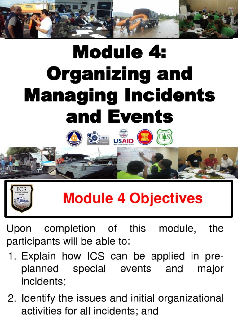Module 4 Ics | PDF | Incident Command System | Incident Management