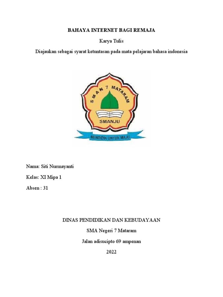 Bahaya Internet untuk Remaja | PDF