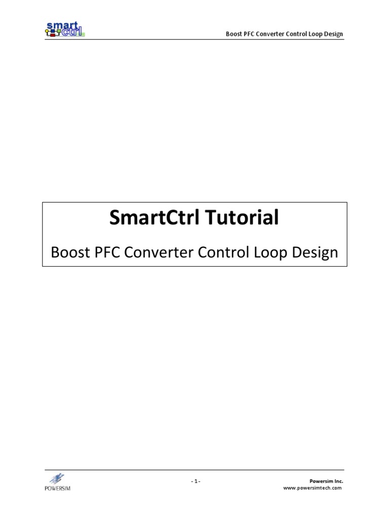Tutorial - Boost PFC Converter Control Loop Design | PDF | Control ...