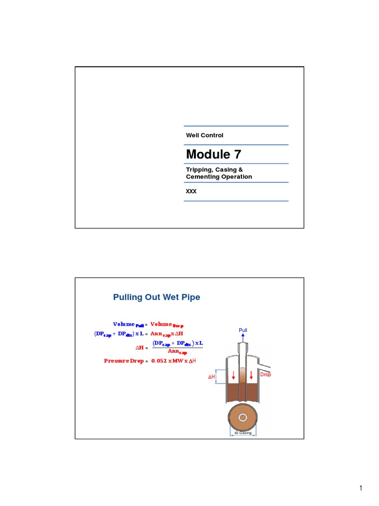 Module 07 - Tripping, Casing & Cementing | Download Free PDF | Casing ...