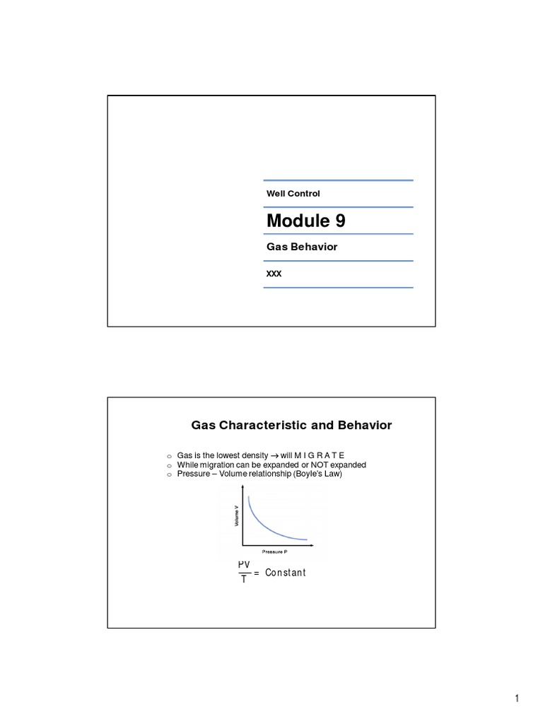 Module 09 - Gas Behavior | PDF | Pressure | Chemical Engineering