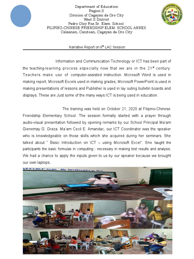 Slac Narrative Report | PDF | Bullying | Teachers