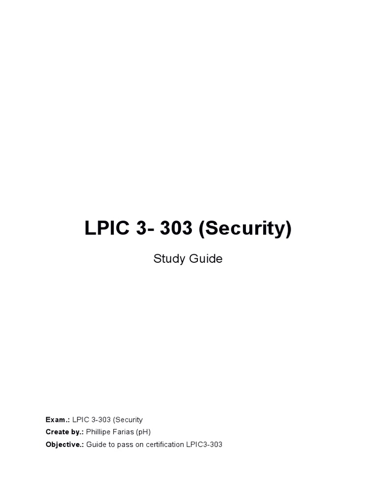 LPIC 3-303 (Security) : Study Guide | PDF | Transport Layer Security ... LPIC 3-303 (Security) : Study Guide | PDF | Transport Layer Security ...