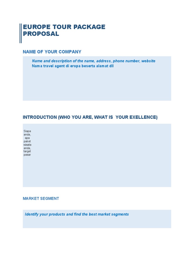 Europe Tour Package | PDF