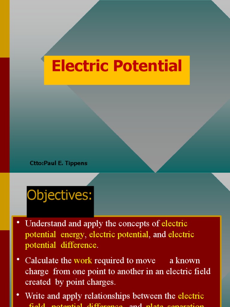 Electric Potential | PDF | Potential Energy | Electric Field