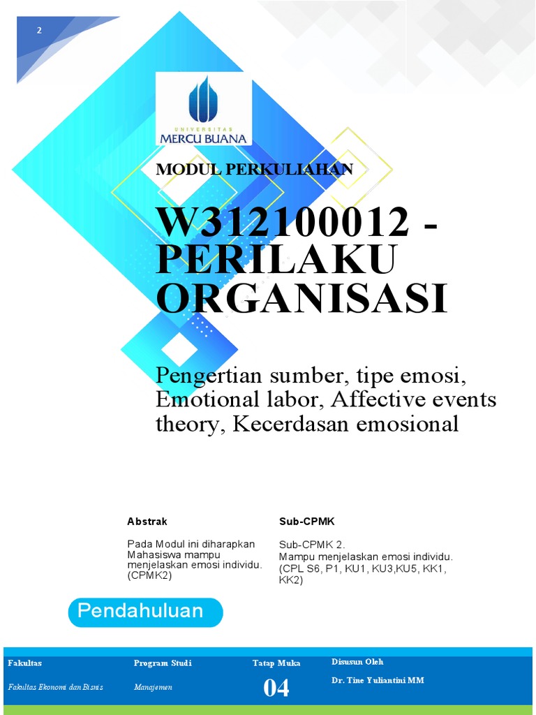50 Jenis Emosi dalam Perilaku Organisasi | PDF