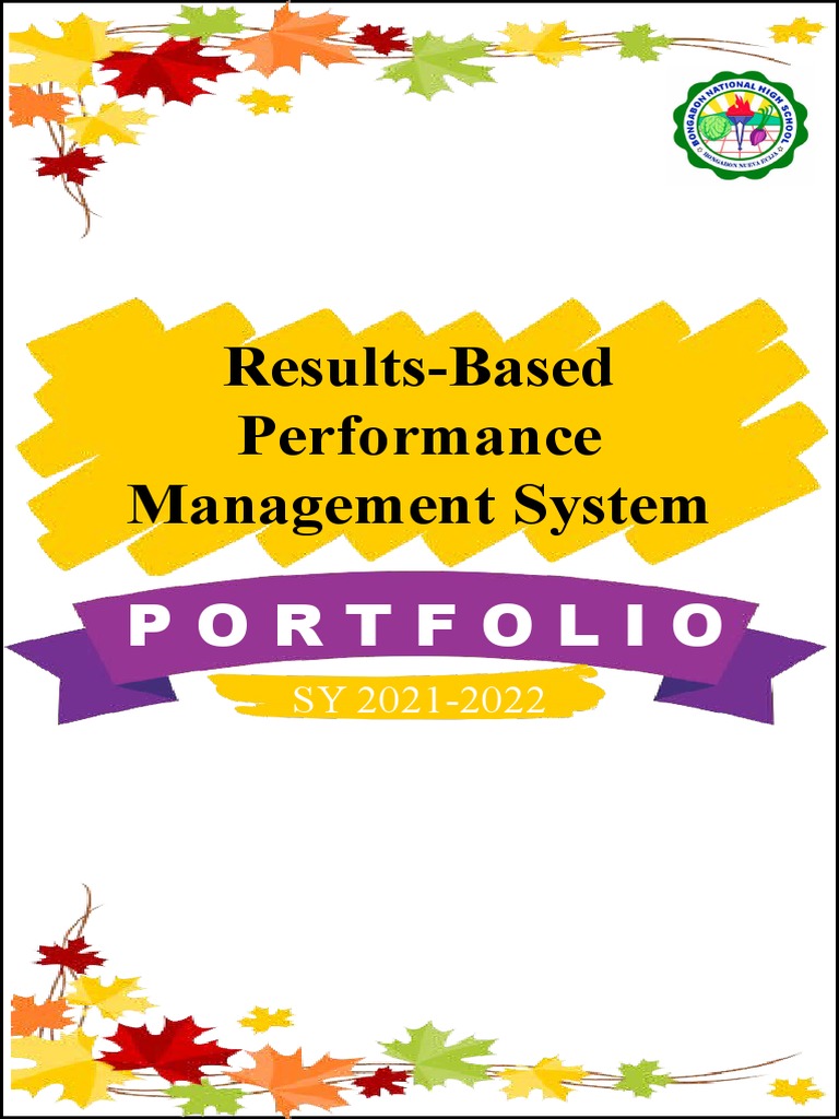 Results-Based Performance Management System: Portfolio | PDF | Learning ...