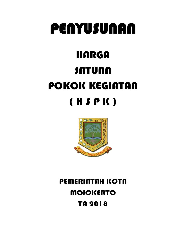 HSPK Kota Mojokerto Tahun 2018 Final | PDF | Pengelolaan Keuangan & Uang
