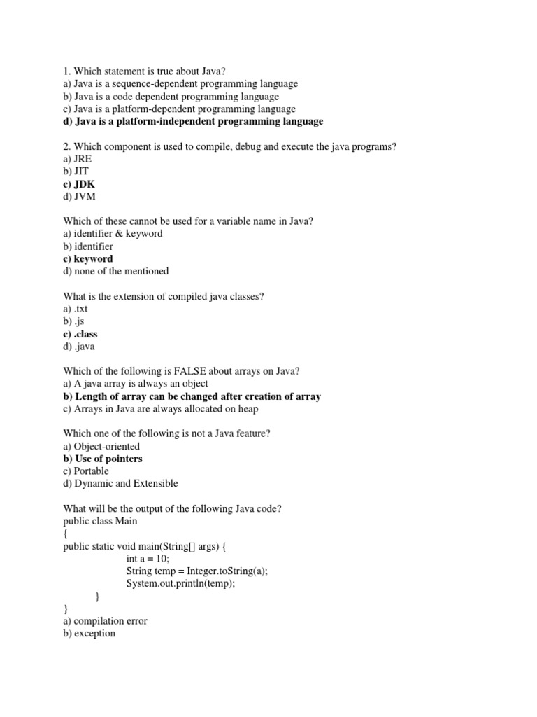 D) Java Is A Platform-Independent Programming Language | PDF | Java ...